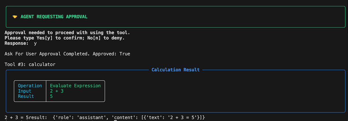 Strands Agent: Get User Approval (Or Denial)Before Tool Use. 3 Ways. | by Itsuki | Level Up Coding