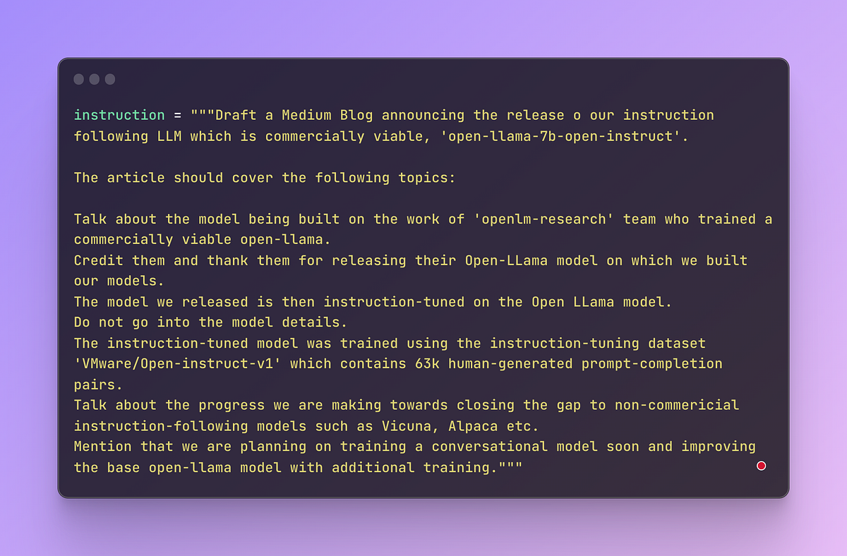 Starter LLM for the Enterprise: Instruction Tuning OpenLLaMA 7B and 13B ...