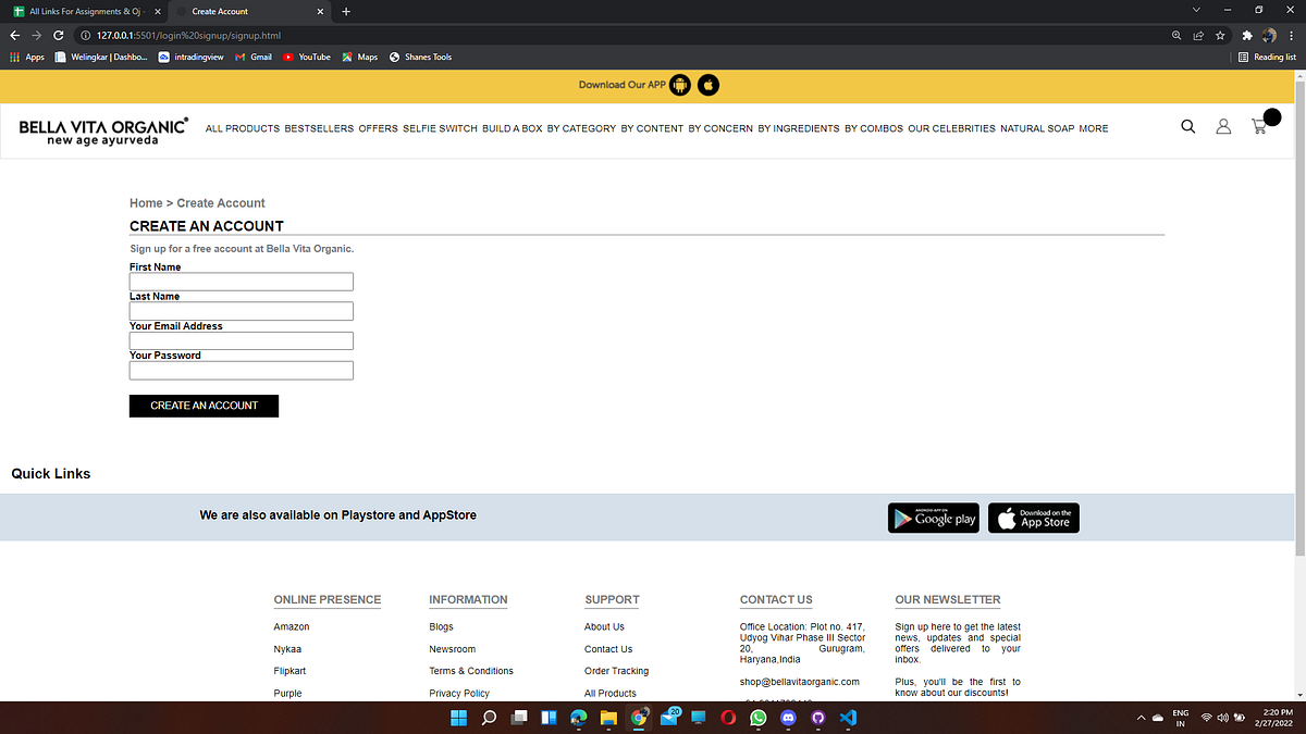 Cloning an E-Commerce Website: Bella Vita Organic! | by Huzaifa Banegar | Medium