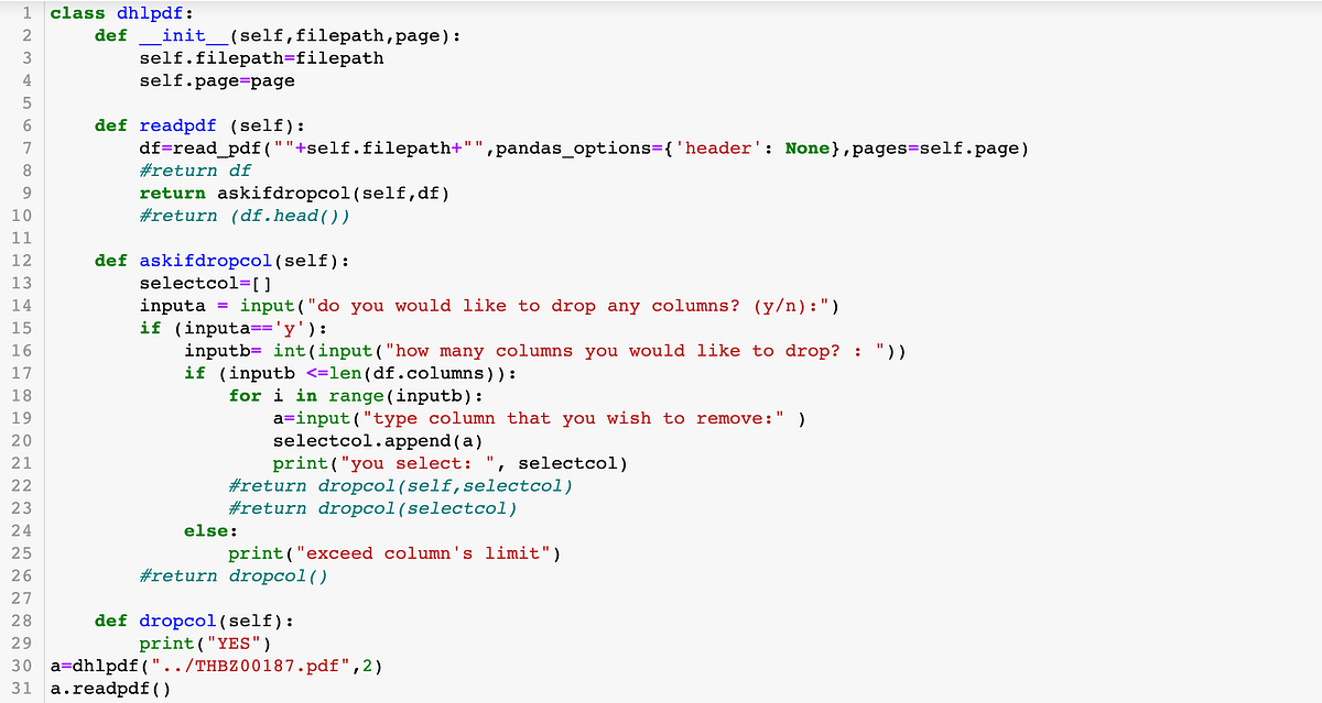 [python] translate .pdf to CSV. credits: pdf file from DHL Thailand ...