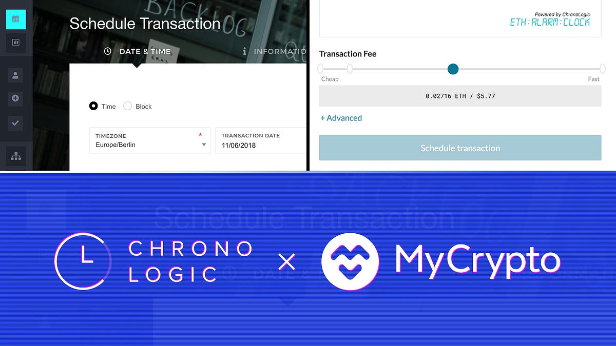 Ethereum Alarm Clock Released to Mainnet and MyCrypto.com | by ChronoLogic | ChronoLogicNetwork