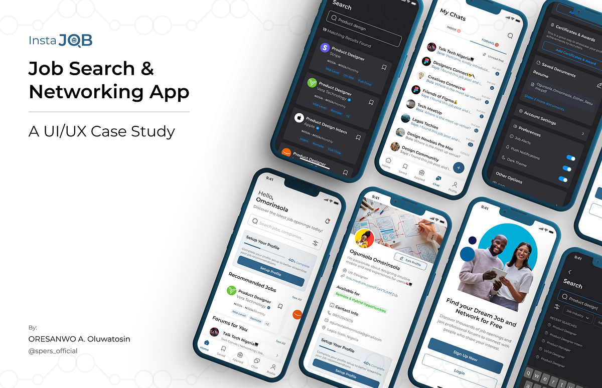 InstaJOB (Job Search & Networking App) — A UI/UX Case Study | by ...
