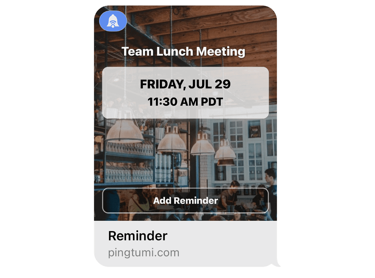 Pingtumi Reminders for iMessage. iMessage Apps | by Rod Brewster | Medium