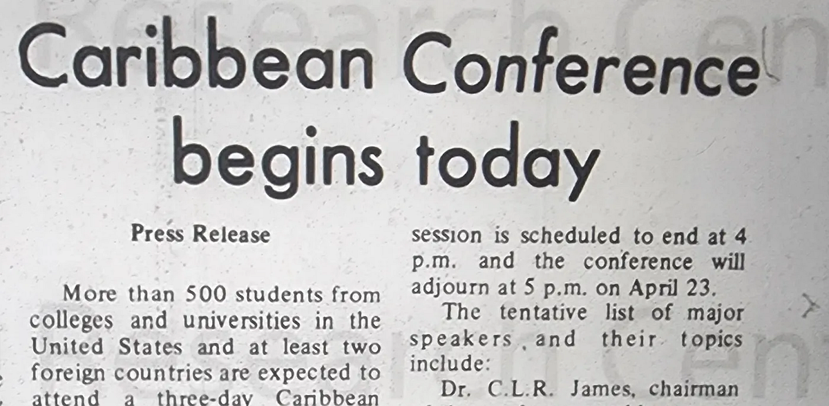 Declaration of Caribbean Unity Conference, Washington, DC (April 1972 ...