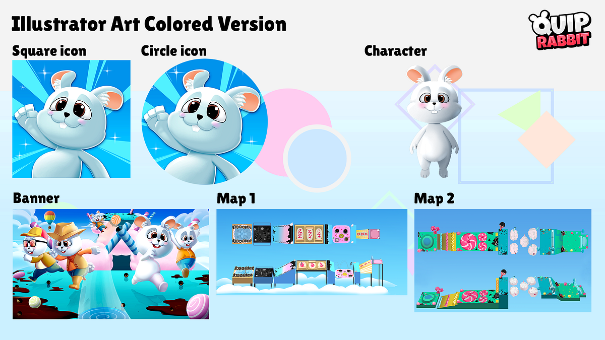 Illustrator Art Colored Version — Quip Rabbit Game - Quip Rabbit - Medium