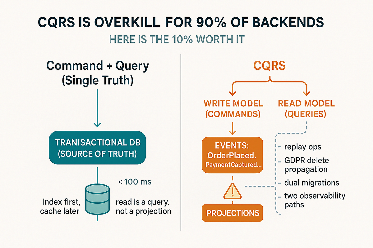 CQRS Is Overkill For 90% Of Backends — Here Is The 10% Worth It | by ...