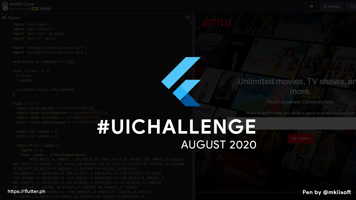 Flutter Philippines #UIChallenge — August 2020 | by Joshua de Guzman | Flutter Philippines | Medium