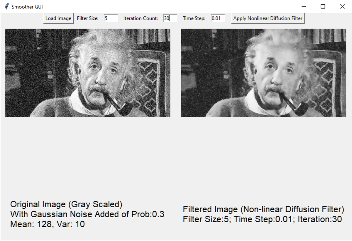 Basics of Edge Preserving Smoothing with Non-linear Diffusion (Perona ...
