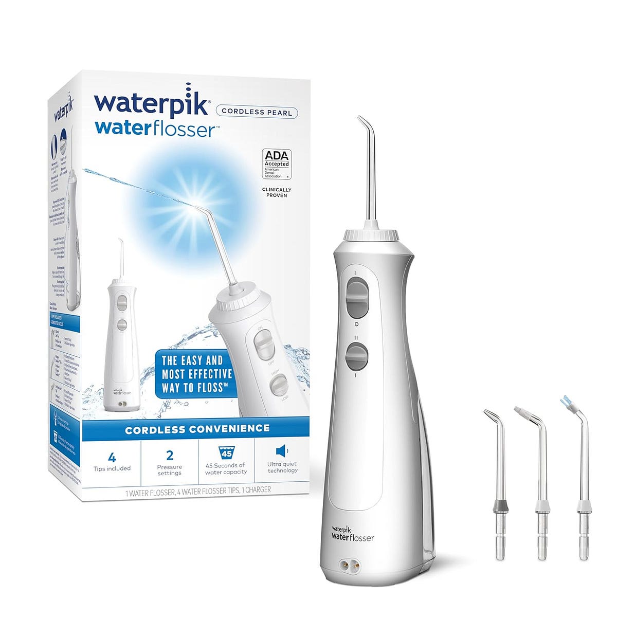 Waterpik Cordless Pearl Rechargeable Portable Water Flosser for Teeth 💧 ...