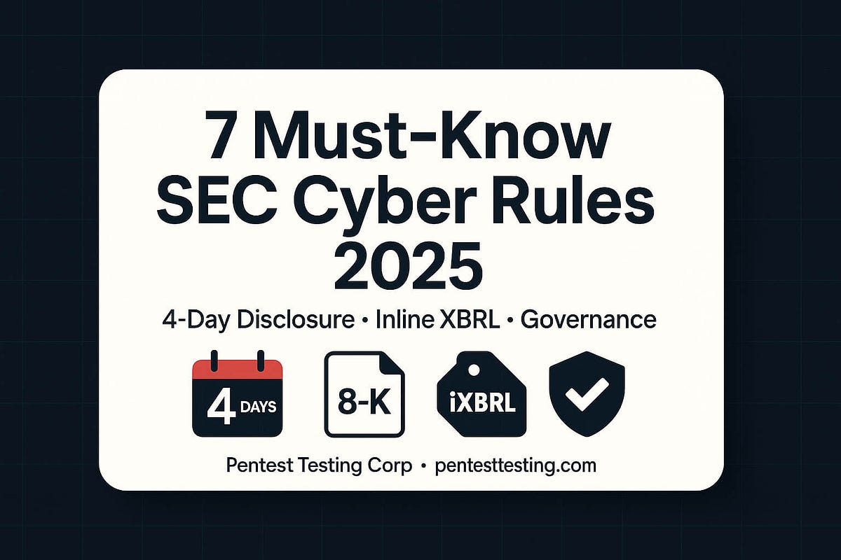 7 Must-Know SEC Cybersecurity Disclosure 2025 Rules | by Pentest ...