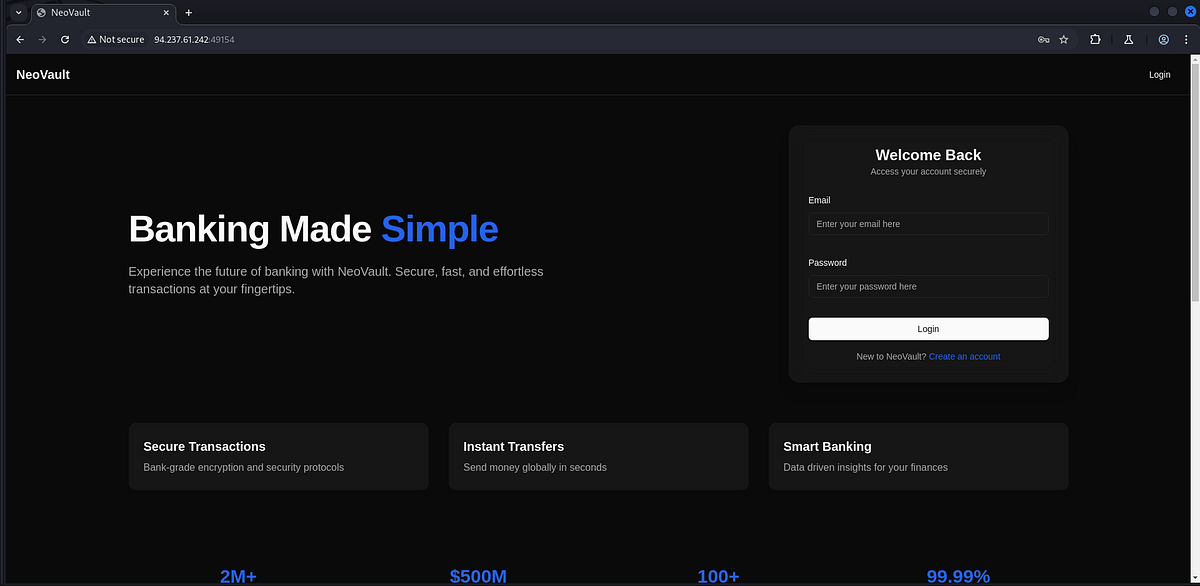 NeoVault — Hack The Box Challenge Walkthrough | by Sahand Babali | Medium