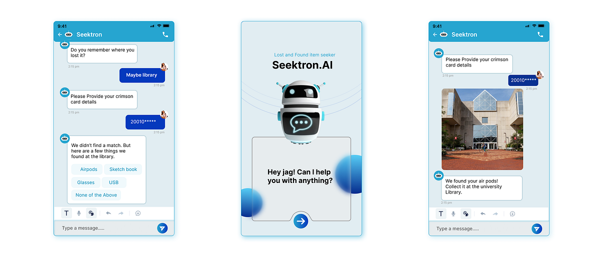 Seektron.AI — Lost and found Bot. Conversational Design | by Ruchitha ...