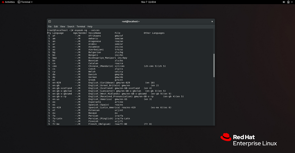 E-speak command in RHEL. espeak NG is a command in RHEL8 . we… | by ...