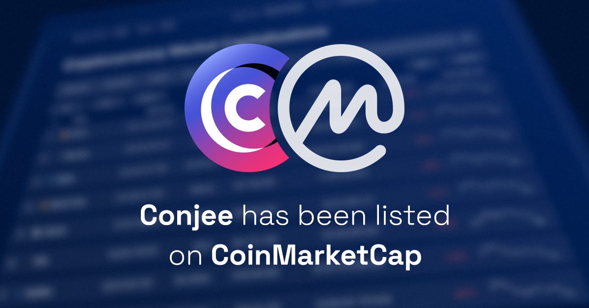 $CONJ is now listed on CoinMarketCap - conjeenft - Medium