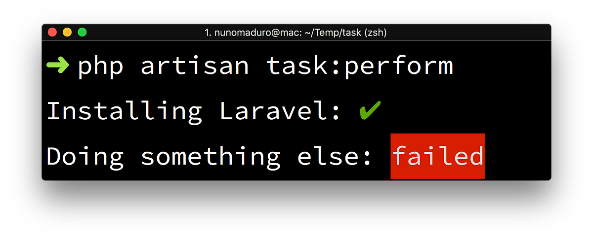 Laravel Console Task. This week I wrote a small package that… | by Nuno Maduro | Medium