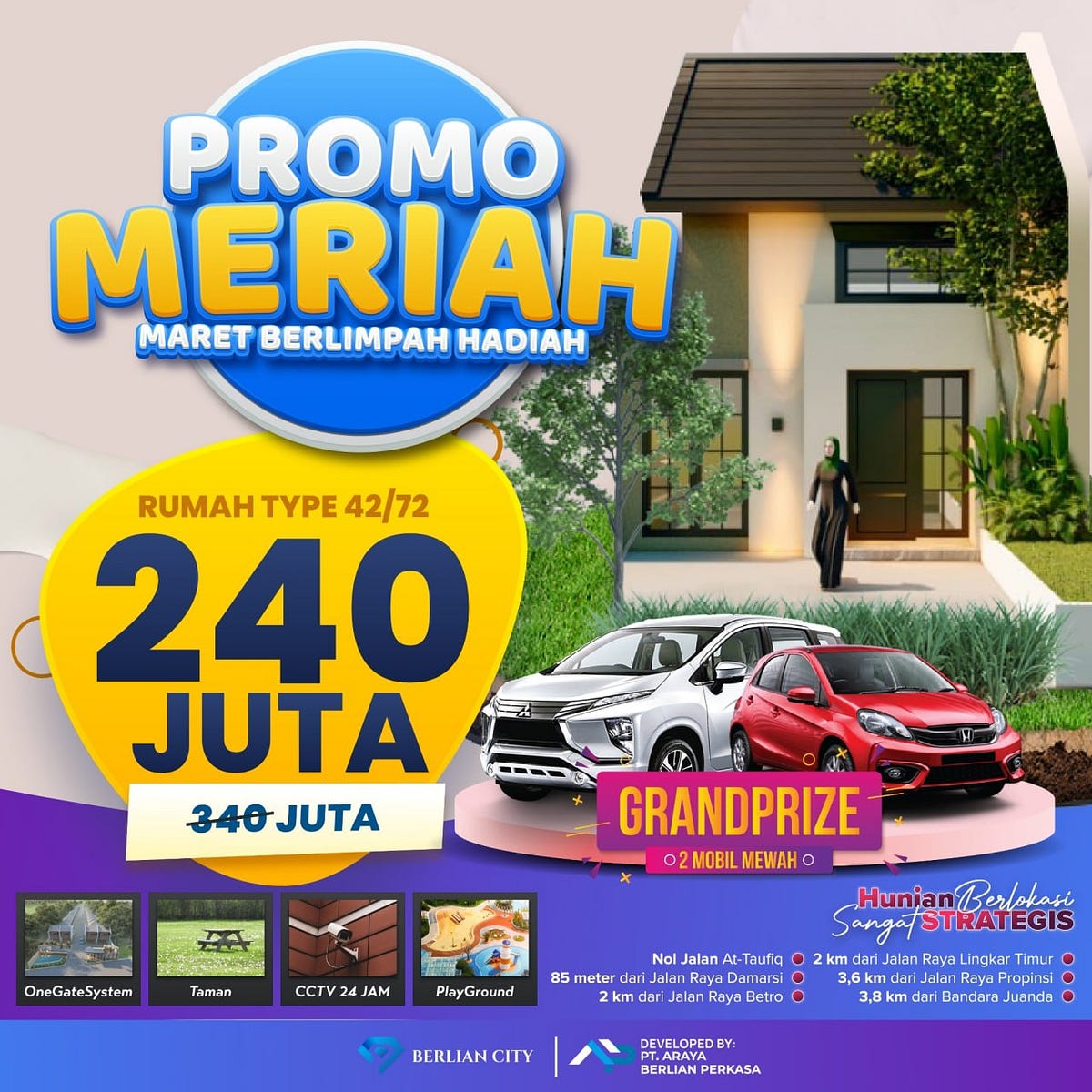 Rumah Promo Meriah Dibulan Maret Di Sidoarjo Berlian city - Rumah ...