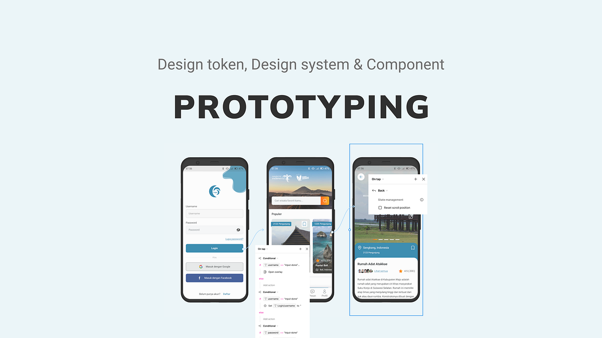 Design project, mulai design token hingga Prototype #8— Prototyping ...