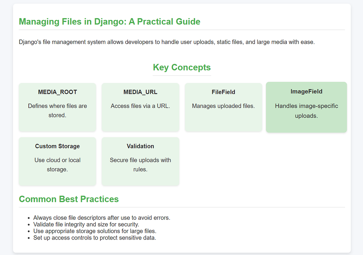 Managing Files in Django: A Practical Guide for Developers | by Ewho Ruth | Stackademic