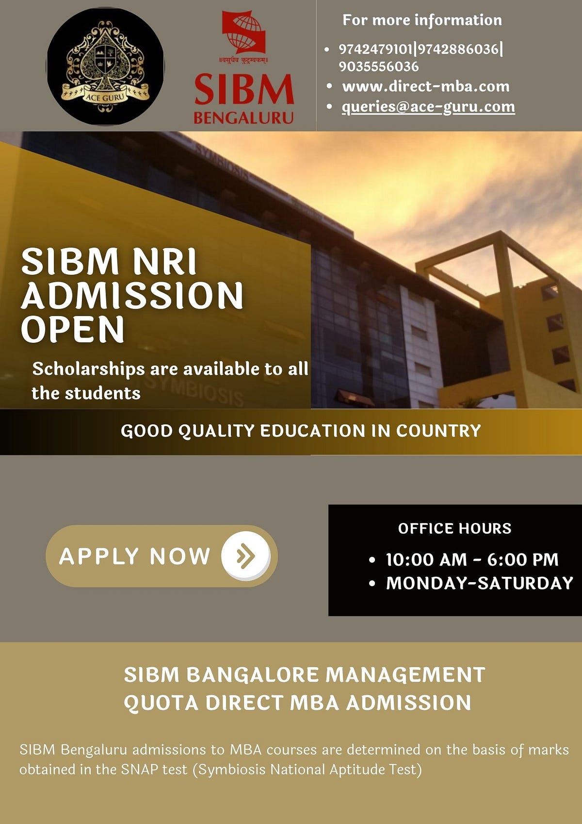 SIBM Bangalore Management Quota Direct MBA Admission | by Rida Khan ...