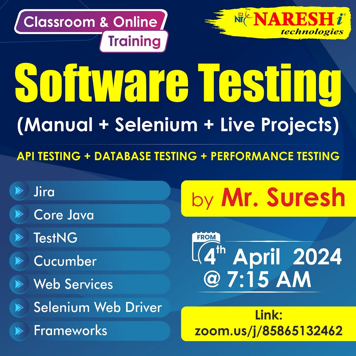 Selenium Online Training — Naresh IT - Avinash Nit - Medium
