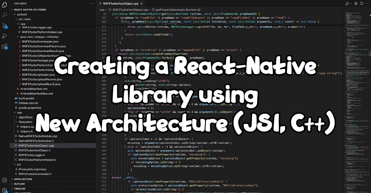 Creating a React-Native library using New Architecture (JSI, C++) | by Sergei Kazakov | Mar ...