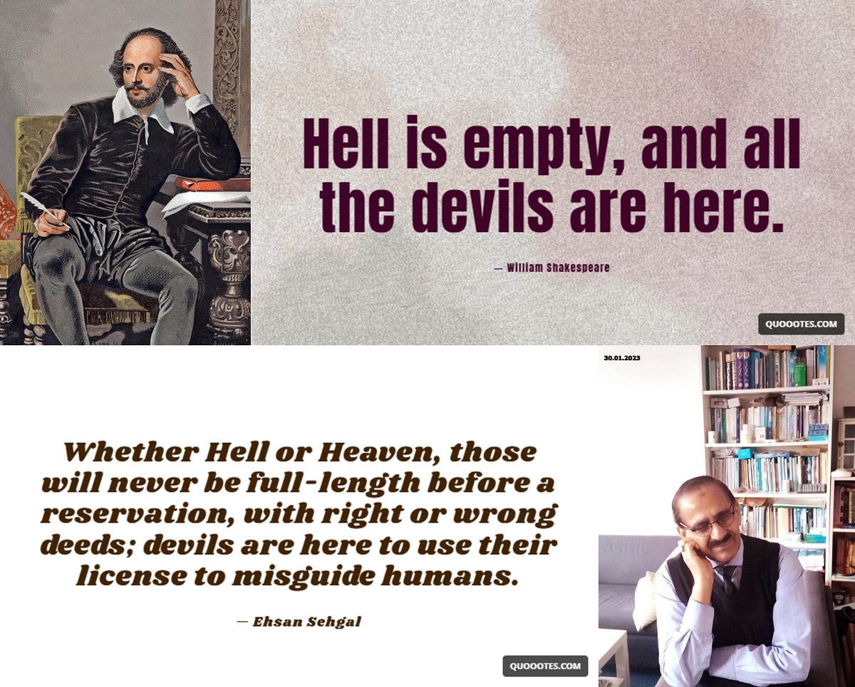Sehgal vs. Shakespeare: Hell, Heaven, and the Devil | by Media Channel ...