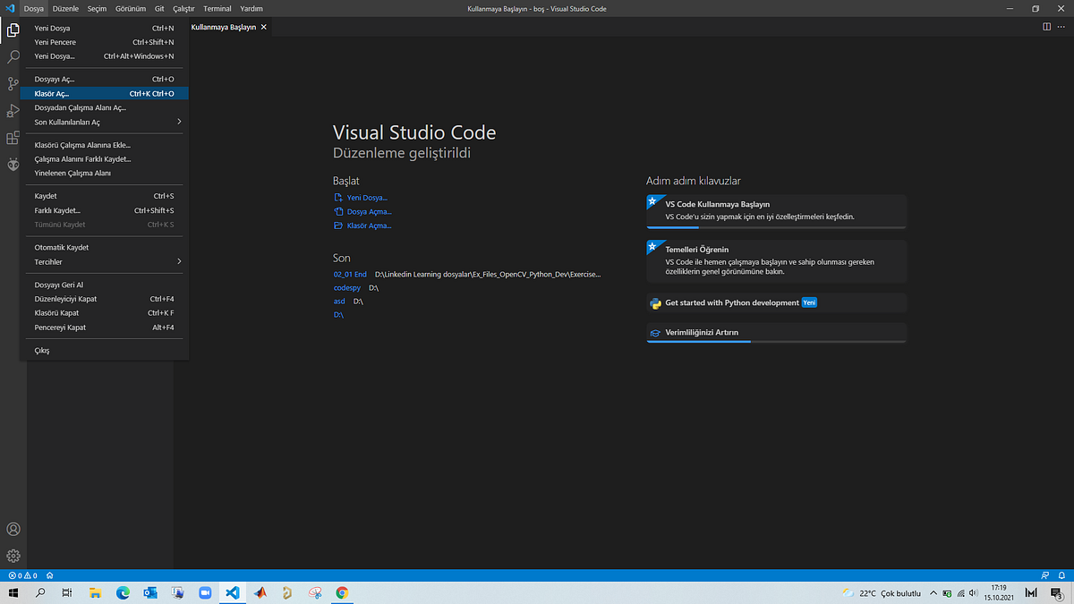 Visual Studio Code ile Opencv Kütüphanesini Python’da Kullanma | by ...