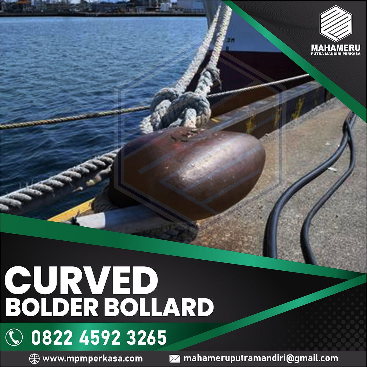 Bollard Curve Dermaga 35 Ton — Penambat Kapal Dermaga Pelabuhan Kapal ...