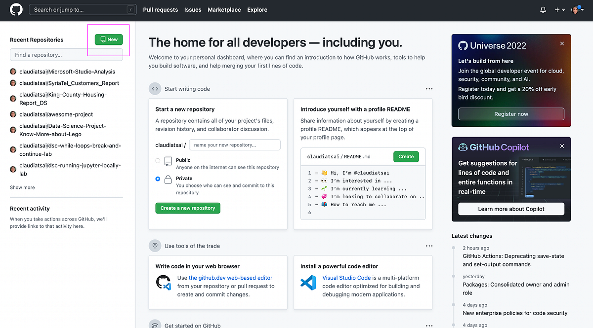 How to Create a New Git Repository | by Claudia Tsai | Medium