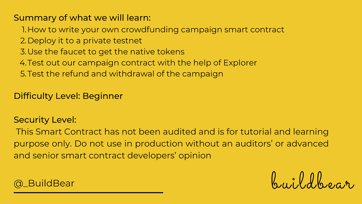 Creating a Crowdfunding Campaign with BuildBear | by Pari Tomar ...