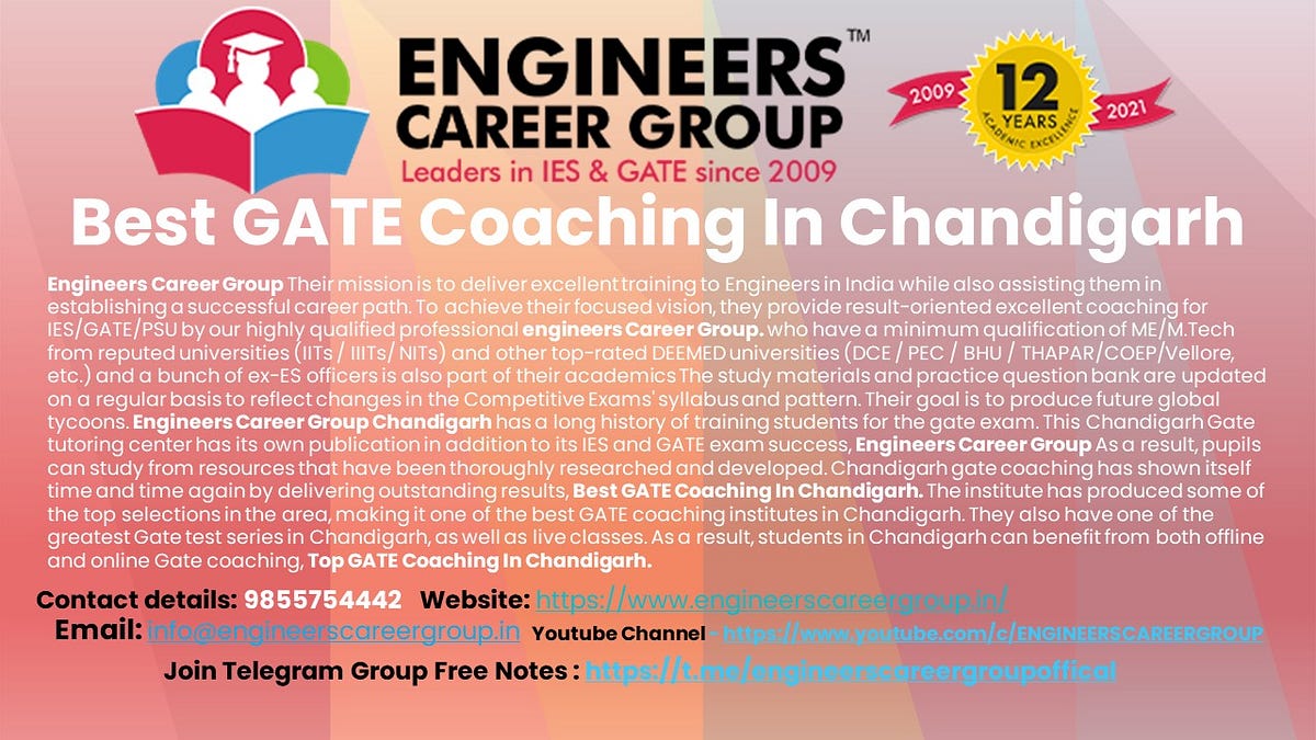 GATE Coaching In Chandigarh. Best GATE Coaching In Chandigarh | by ...