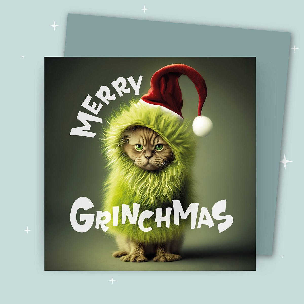 Christmas Card / Merry Grinchmas / Cat dressed as the Grinch | by Tracy ...
