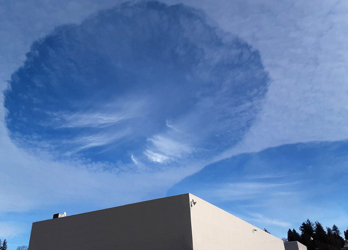 Intriguing Cloud Formations: Fall Streak Hole Cloud Wonders | by Val ...