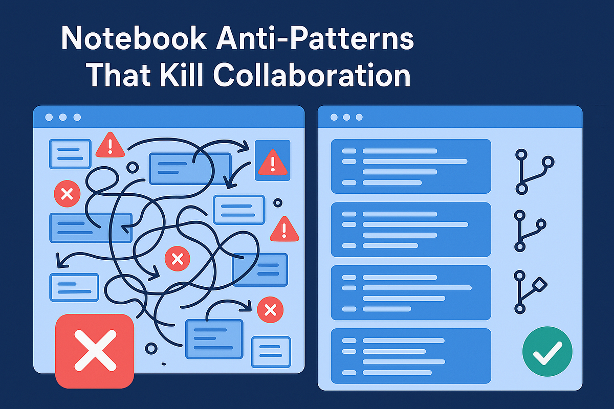 Notebooks Anti-Patterns That Kill Collaboration | by Nikulsinh Rajput | Sep, 2025 | Medium