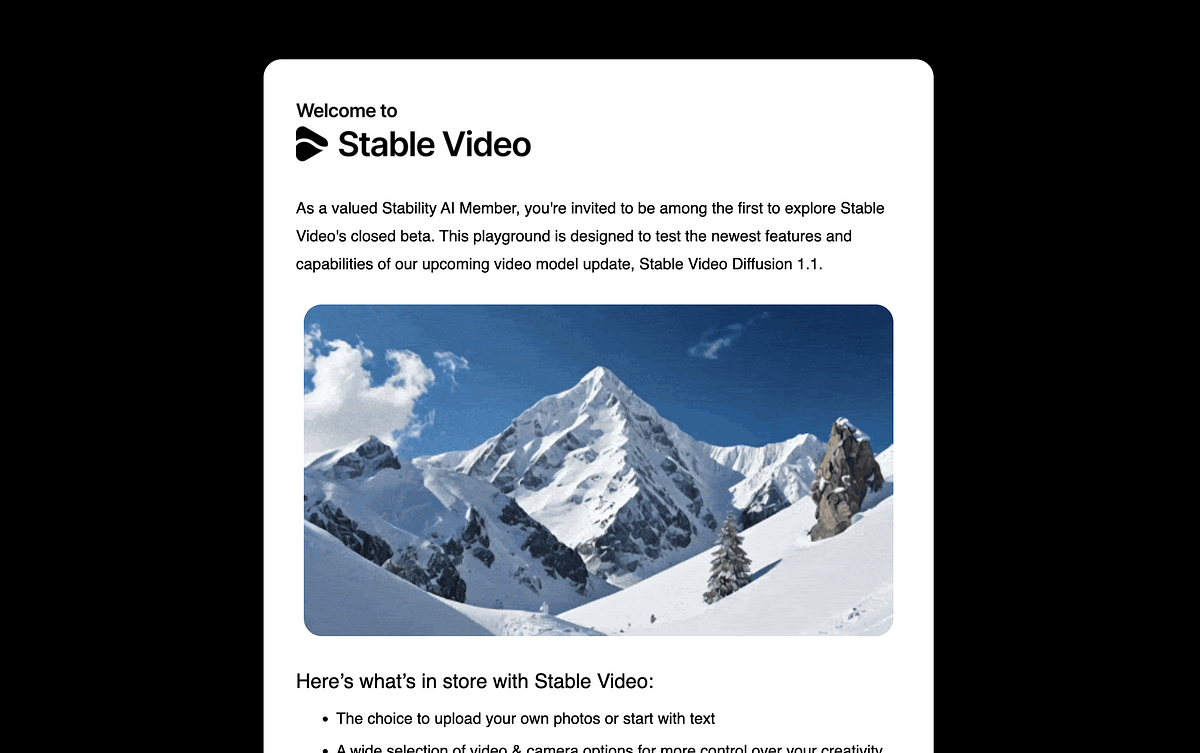 Early Access to Stable Video Closed Data - Anna Melker - Medium