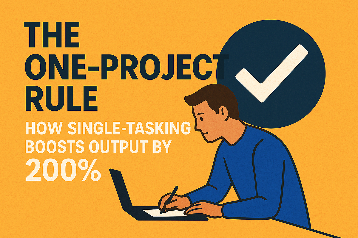 The One-Project Rule: Single-Task Like a Beast and Skyrocket Your ...