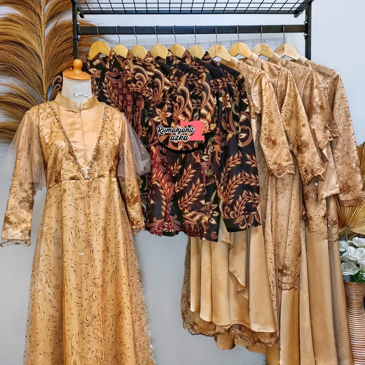 BERGARANSI! Gamis Brukat, Gamis Syari, Dress Tille, Gamis Lebaran ...