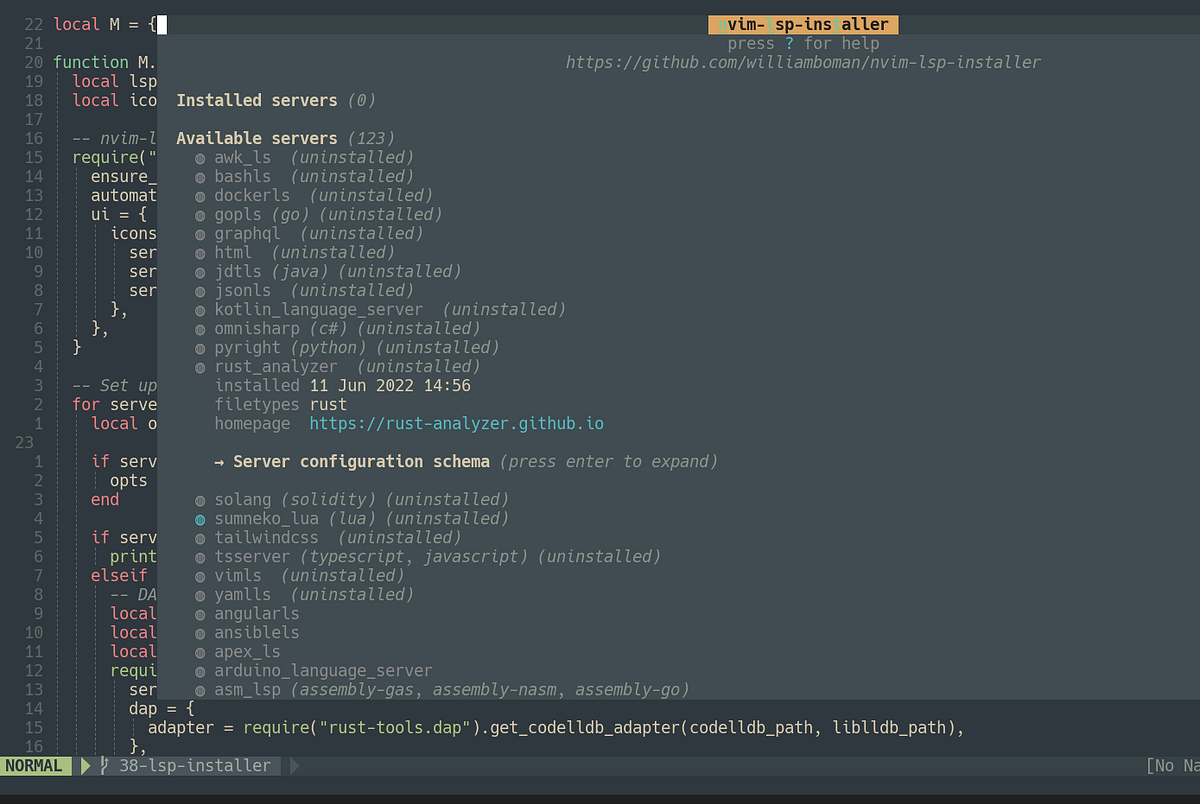 Neovim for Beginners — LSP Installer | by alpha2phi | Medium