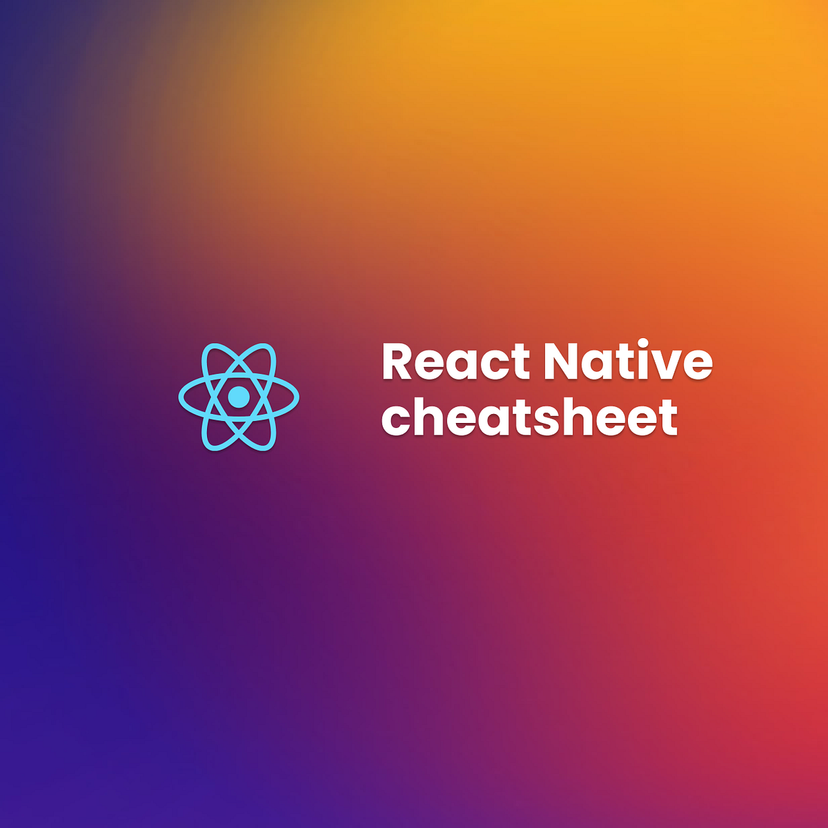 React Native Cheatsheet lite. Starting a New React Native App | by Siso ngqolosi | Medium