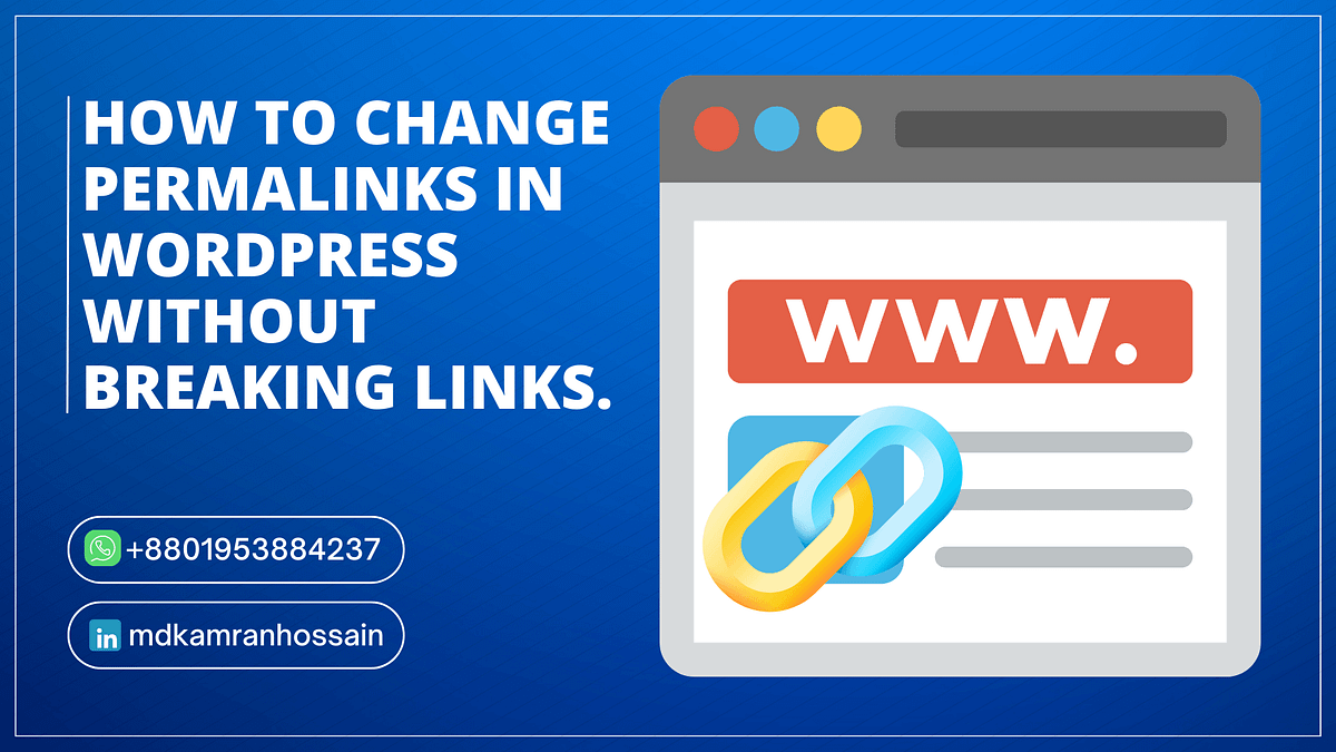 How to change permalinks in WordPress without breaking links. | by Md Kamran Hossain | May, 2024 ...