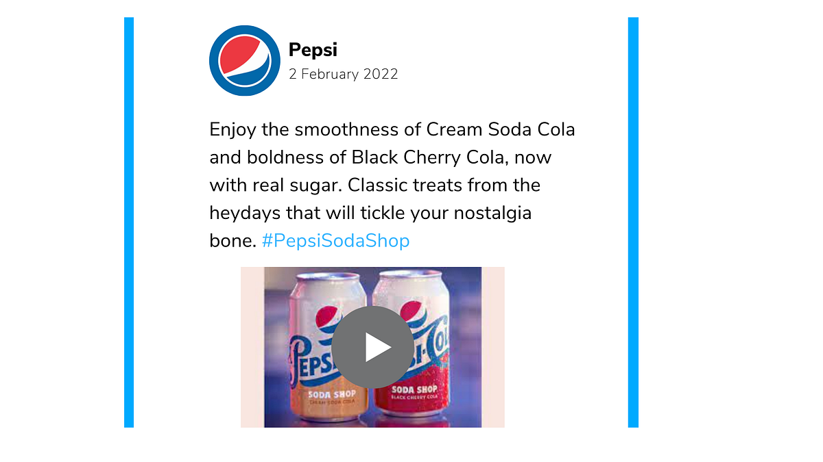 Proposed Social Media Posts for Pepsi-Cola Soda Shop Campaign | by Hsw ...