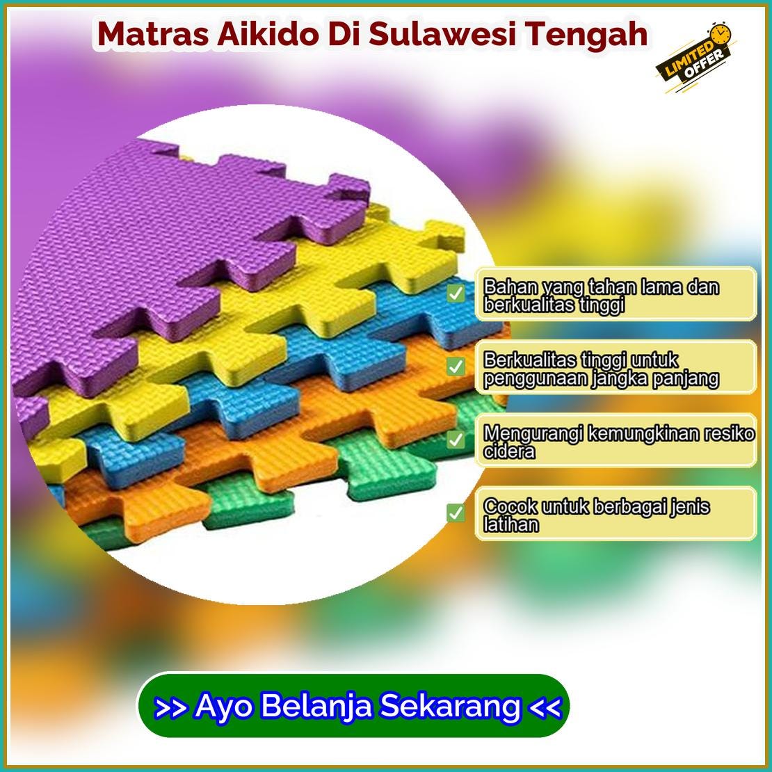 Matras Aikido Di Sulawesi Tengah - Eva Mat Tebal - Medium