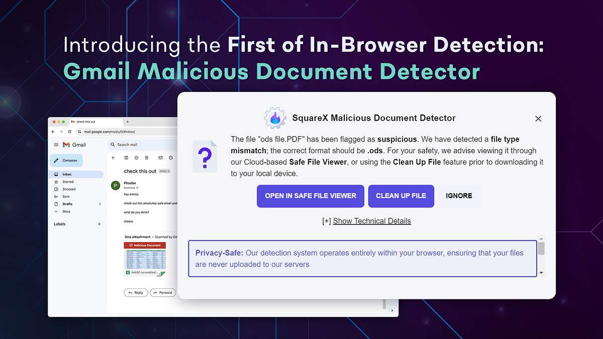 Introducing the First of In-Browser Detection: Gmail Malicious Document Detector | by ...