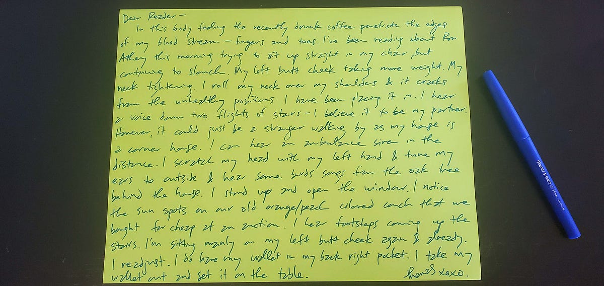 Dear Reader — a field note. I’ve been writing letters again. I… | by ...