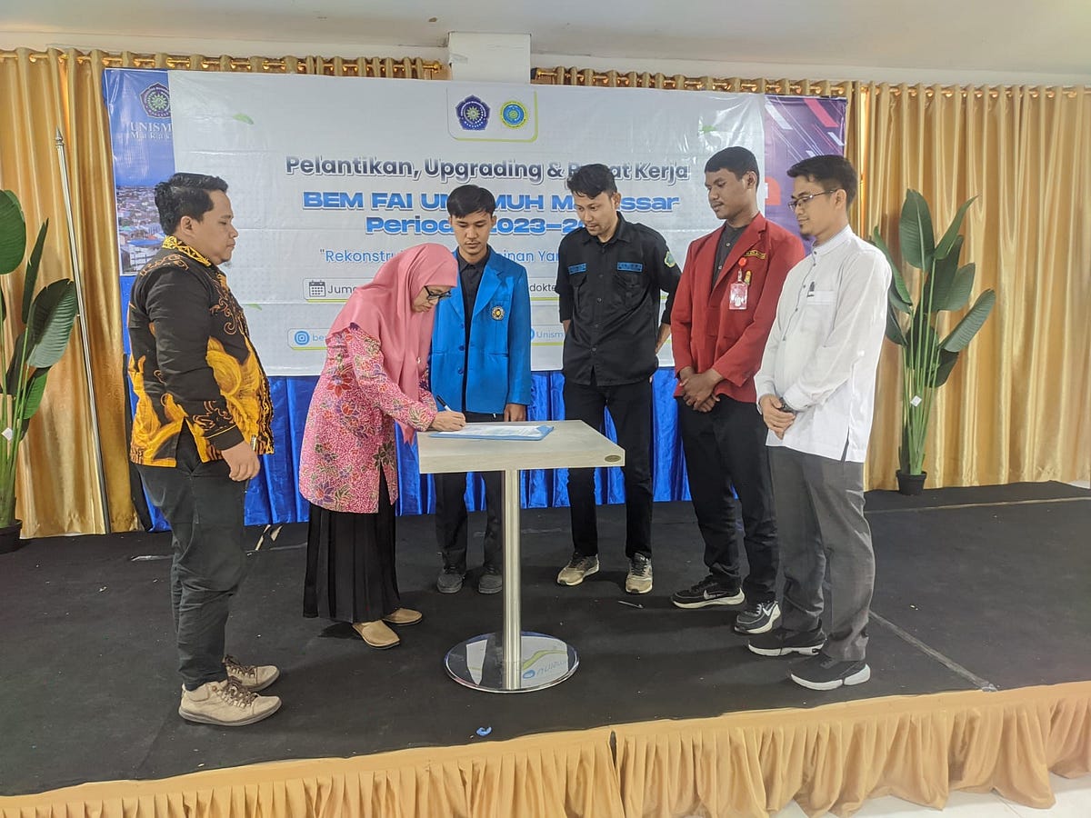 Rekonstruksi Kepemimpinan Berintegritas, Fokus Pelantikan BEM FAI Unismuh Makassar Periode 2023 ...