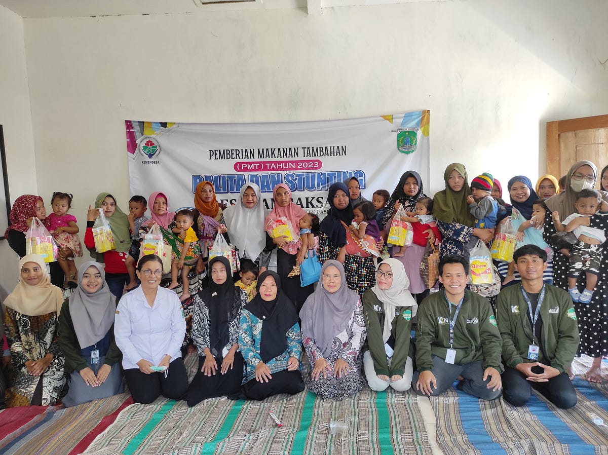 KKN-P Kelompok 27 Bersosialisasi Penyuluhan Program Pencegahan Stunting di Desa Tambaksari ...