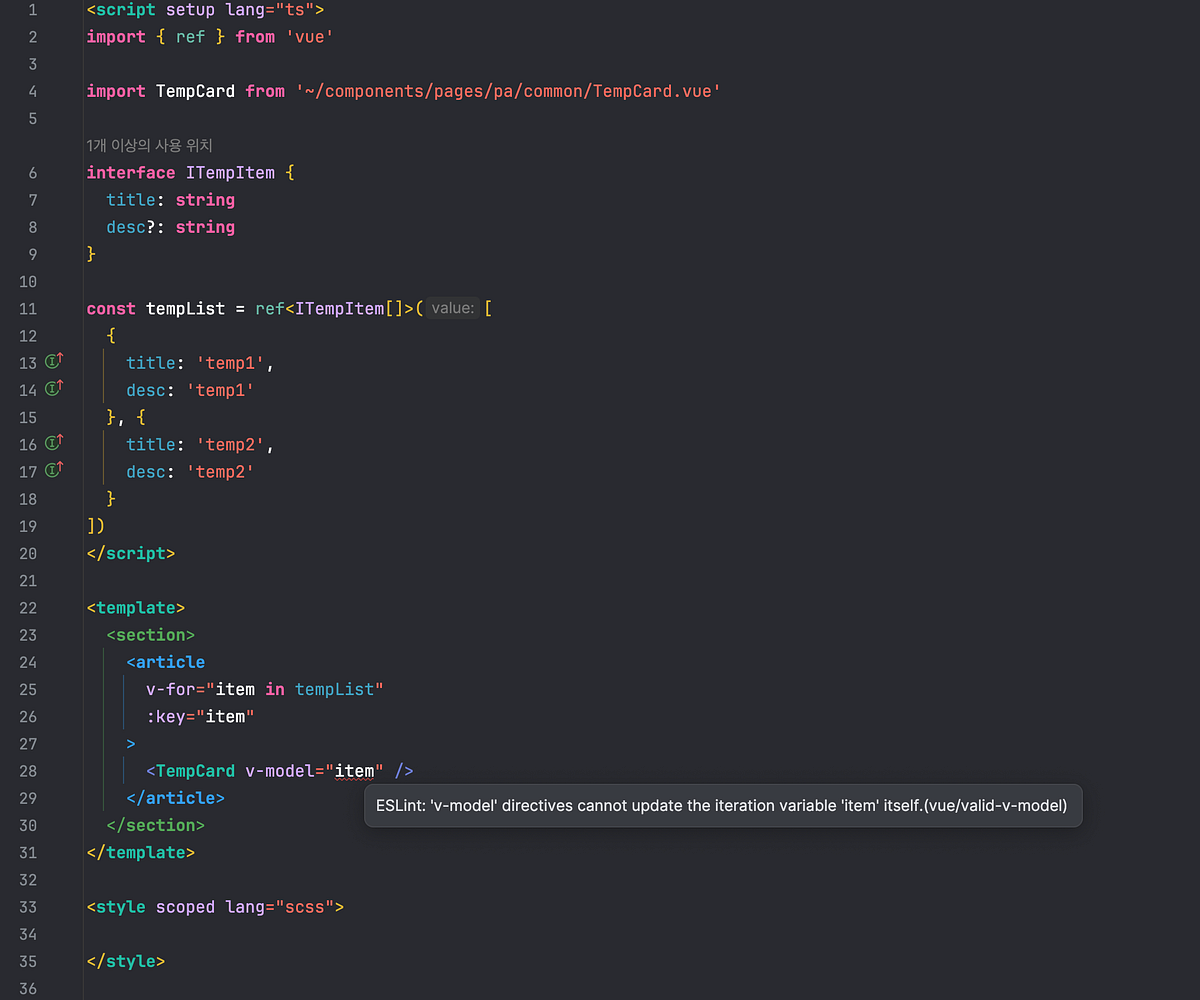 ‘v-model’ directives cannot update the iteration variable ‘…’ itself. | by song for the mute ...