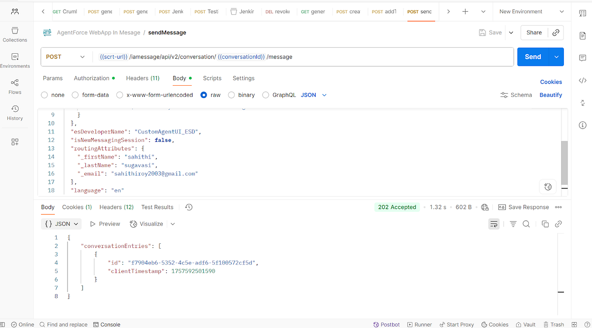 Salesforce Enhanced Chat API — Send Message to a Conversation | by ...