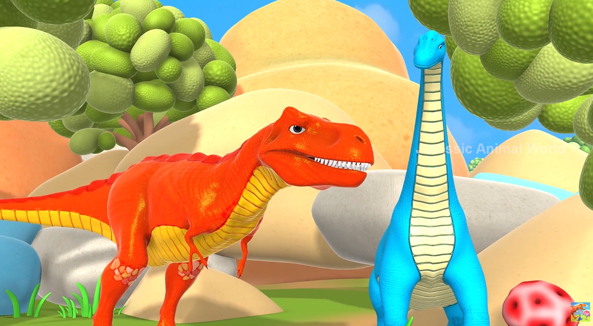 T-Rex& Jurassic Dinosaurs Save Buffalo from Evil Bull | Epic Dinosaur ...
