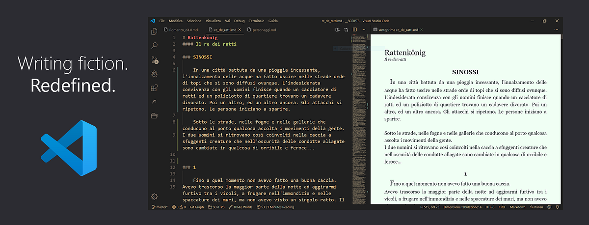 Using VS Code for writing novels. Visual Studio Code is a powerful and ...